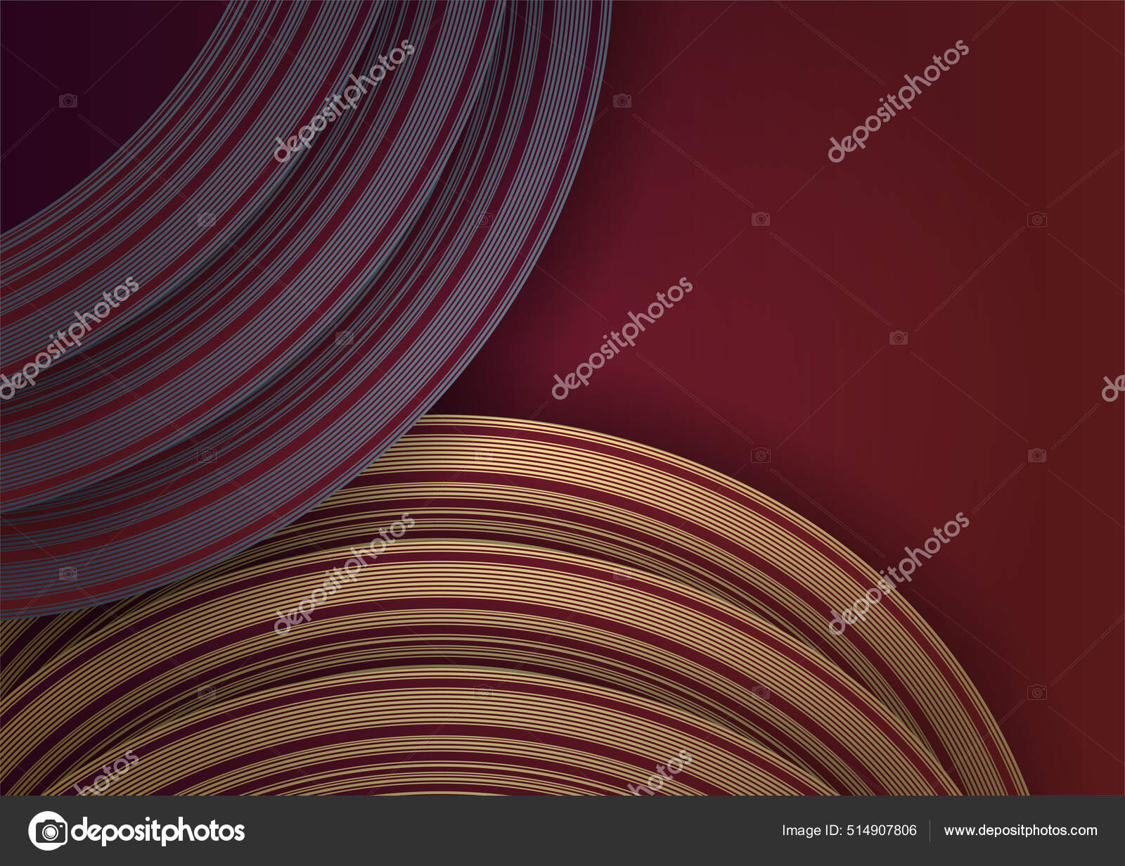 Dark Red Gradient Background Gold Shiny Element Decoration Presentation ...