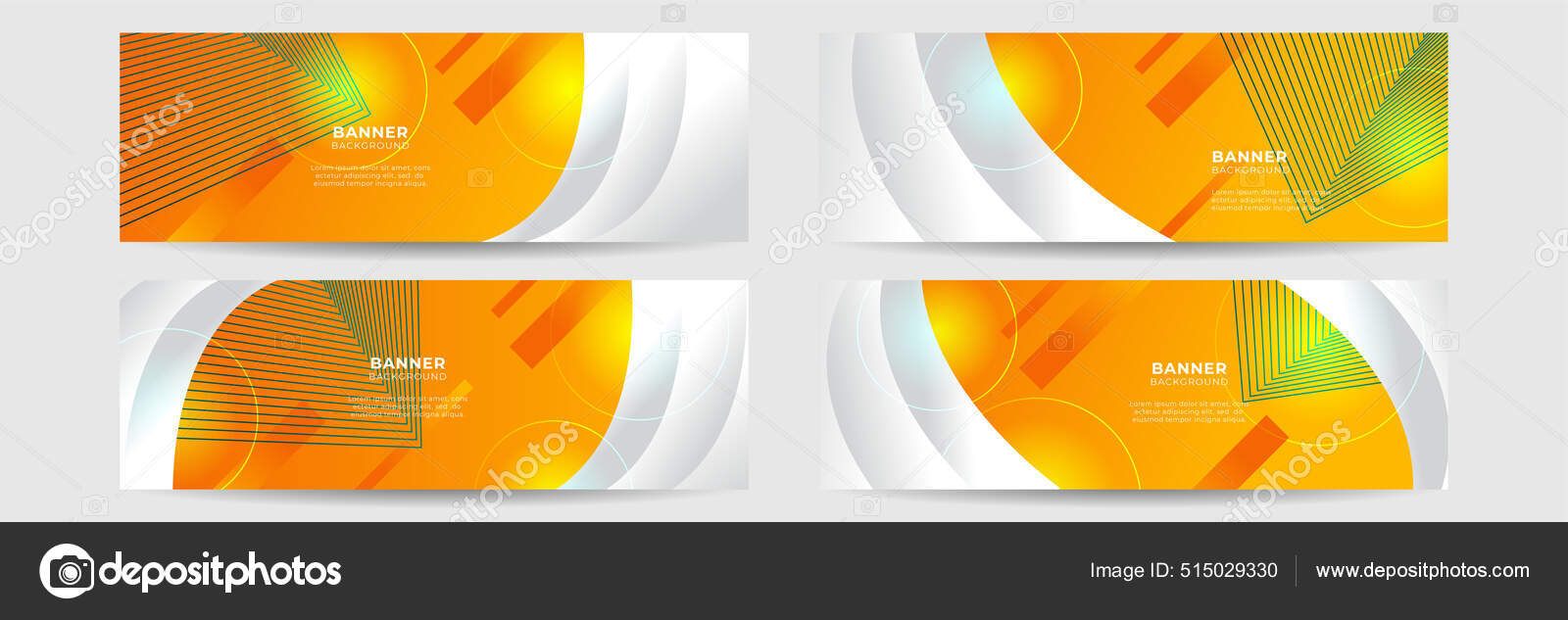 Orange Abstract Banner Background Business Conference Template Vector