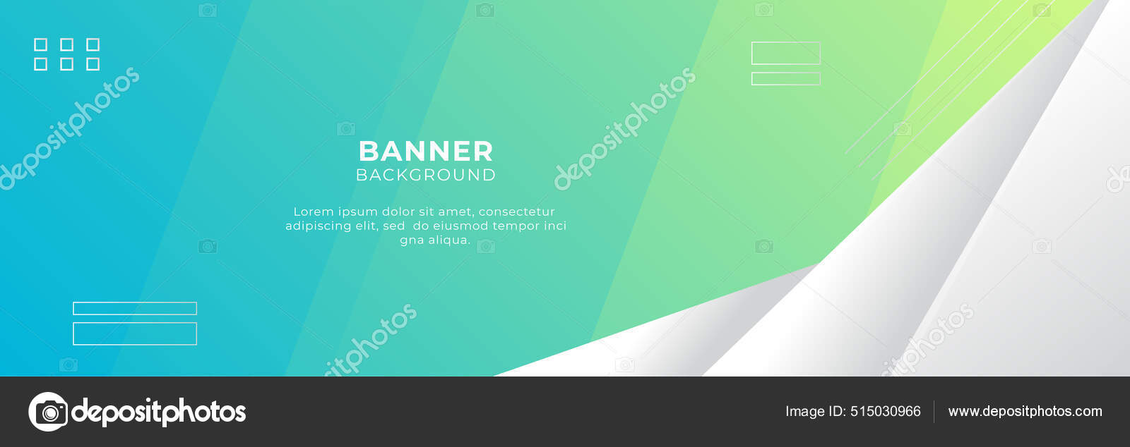 Abstract Wide Banner Background Geometric Shapes Stripes Waves ...