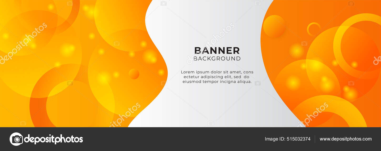 Plantilla Diseño Fondo Banner Abstracto Naranja Amarillo Degradado ...