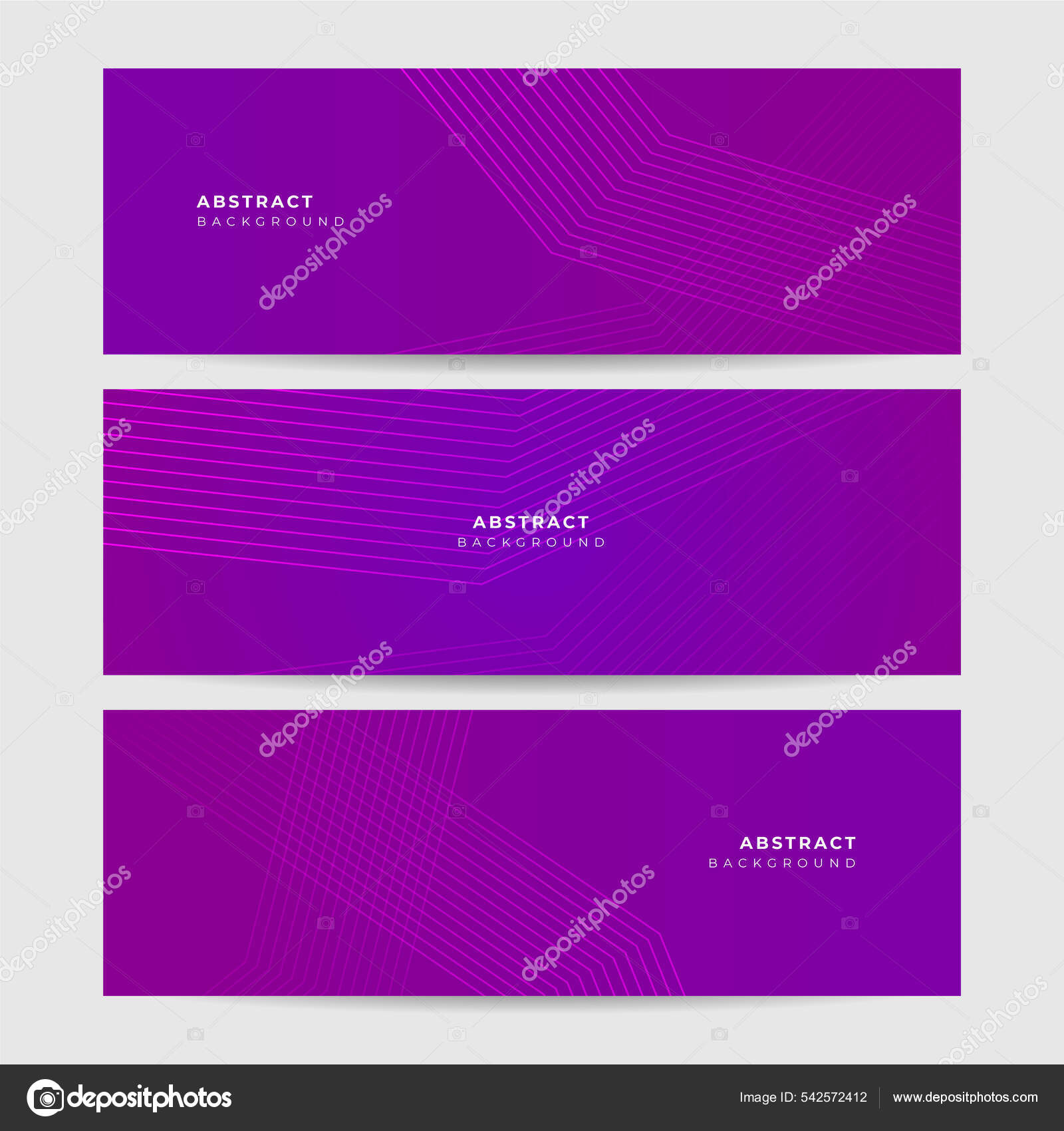 Set Modern Abstract Purple Banner Background Stock Vector by ...