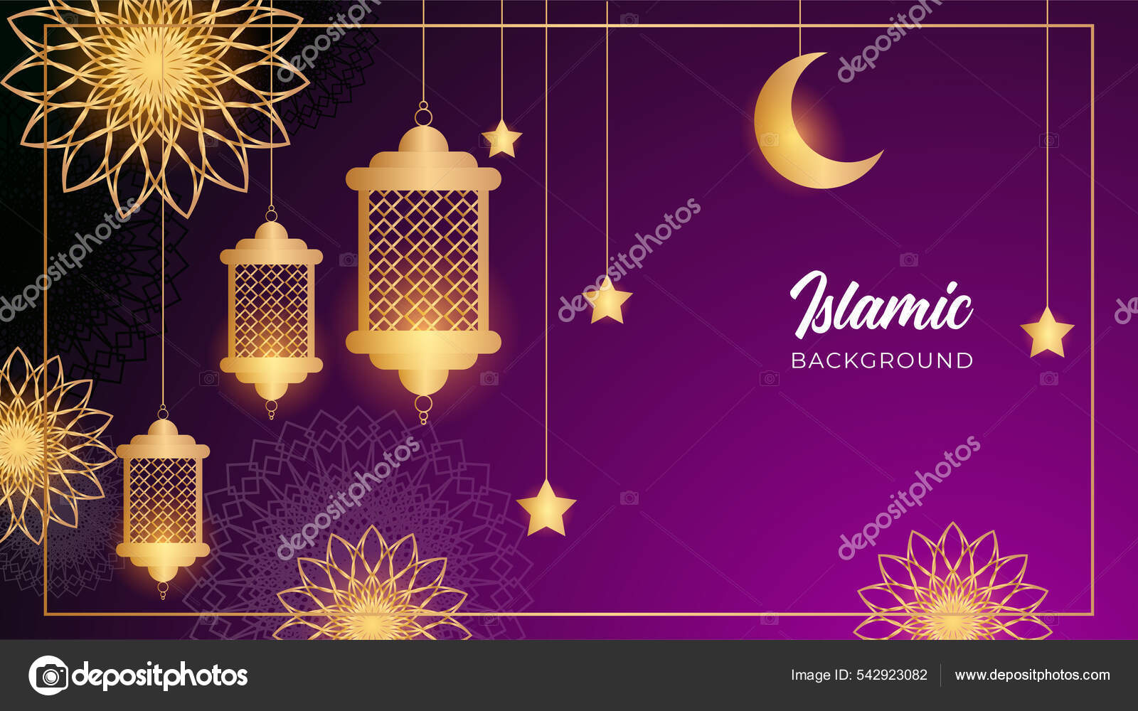 Ornamental Arabic Purple Pattern Islamic Design Background Ramadan ...