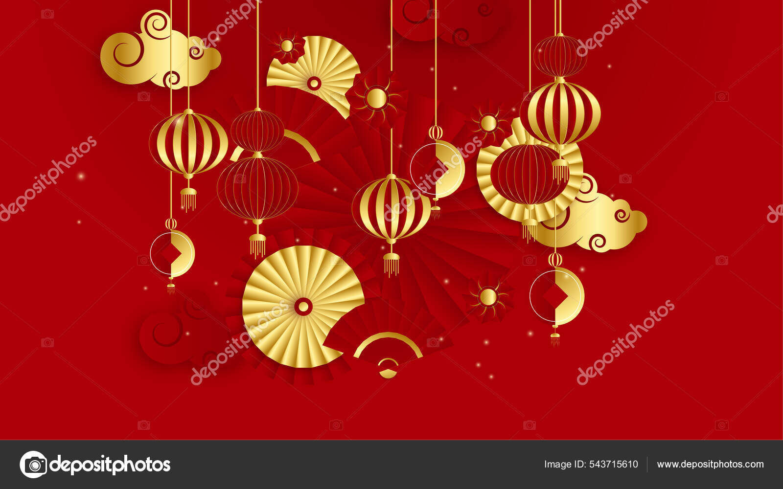 Red Gold Papercut Chinese Background Template Chinese China Universal ...