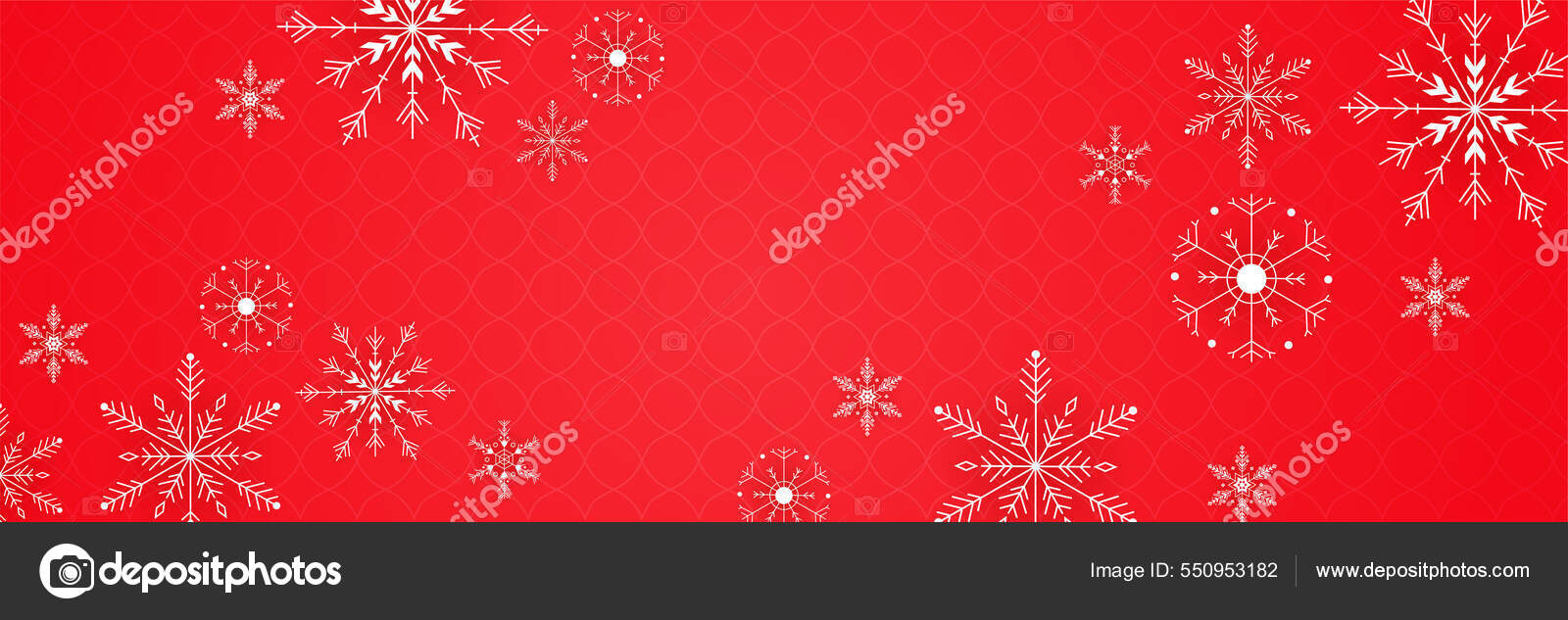Winter Background Red Snowflake Design Template Banner Stock Vector by ...
