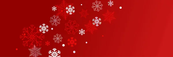 Winter Background Red Snowflake Design Template Banner Stock Vector by ...