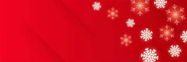 Winter Background Red Snowflake Design Template Banner Stock Vector by ...
