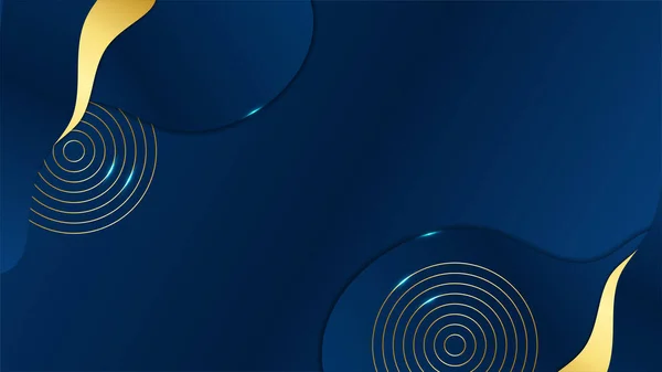 Abstract Blue Gold Presentation Background Design Stock Vector by ...