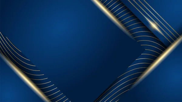 Abstract Blue Gold Presentation Background Design Stock Vector by ...