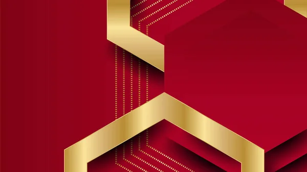 Abstract Red Gold Presentation Design Background Stock Vector by ...