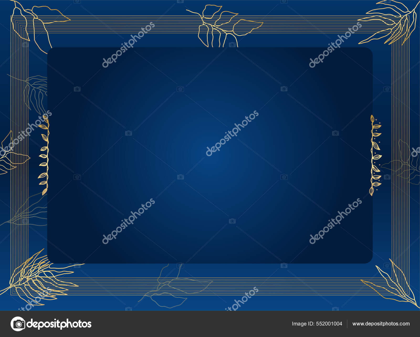 Modern Elegant Golden Blue Wedding Invitation Design Template Stock ... Modern Elegant Golden Blue Wedding Invitation Design Template Stock ...