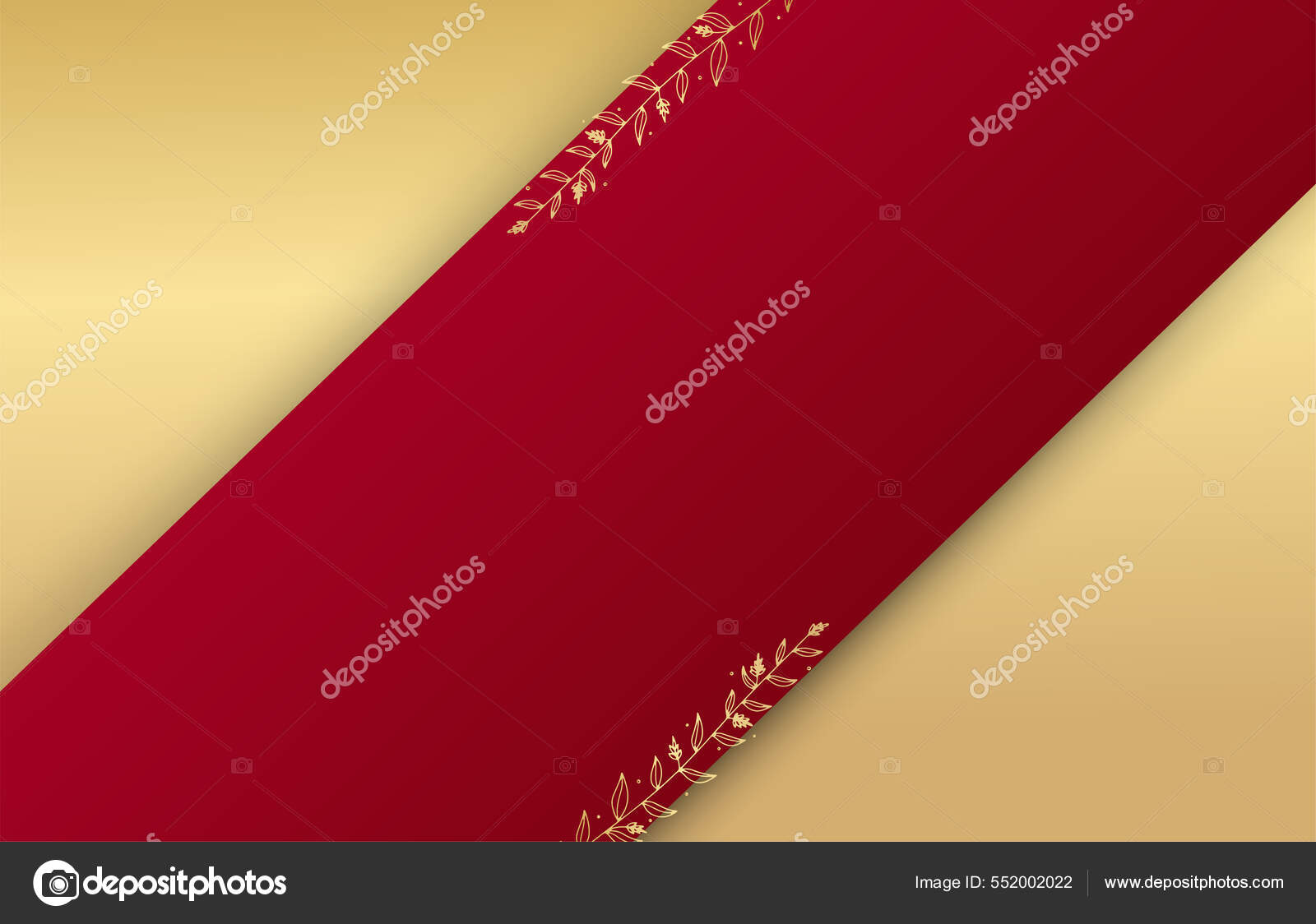 Premium Elegant Golden Red Wedding Invitation Design Template Stock ...