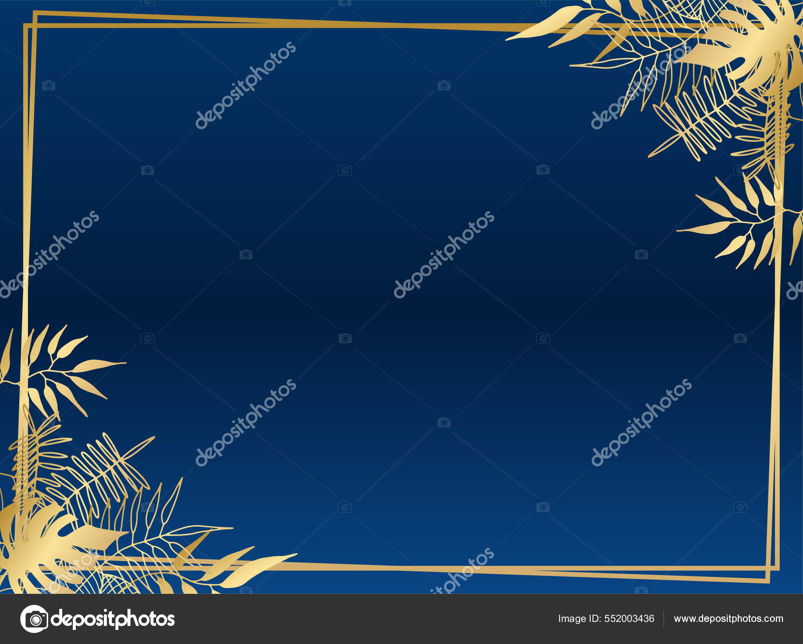 Modern Elegant Golden Blue Wedding Invitation Design Template Stock ... Modern Elegant Golden Blue Wedding Invitation Design Template Stock ...