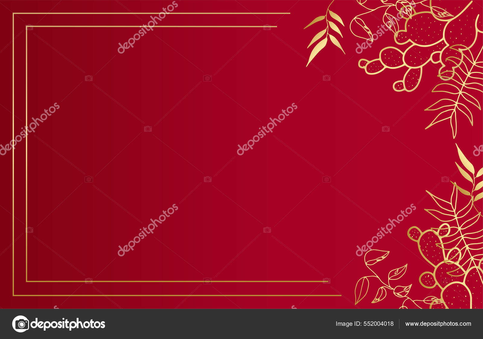 Premium Elegant Golden Red Wedding Invitation Design Template Stock ...