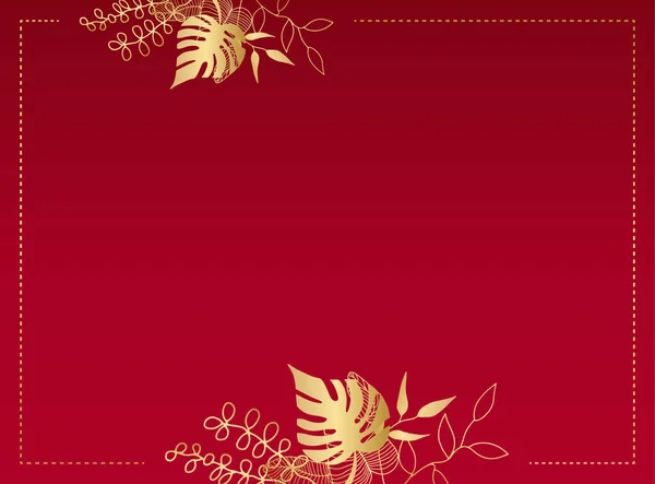 Modern Elegant Golden Red Wedding Invitation Design Template Stock ...