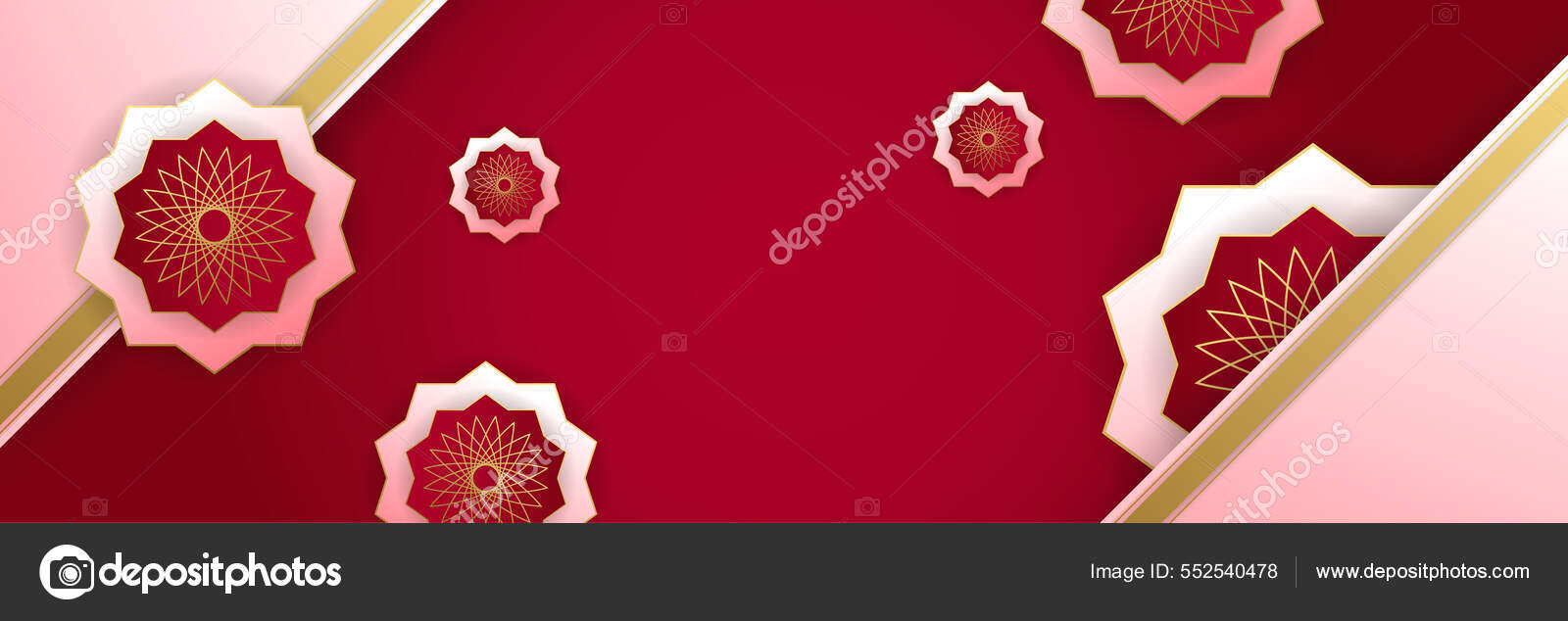 Luxury Ramadan Background Red Arabesque Pattern Arabic Islamic East ...