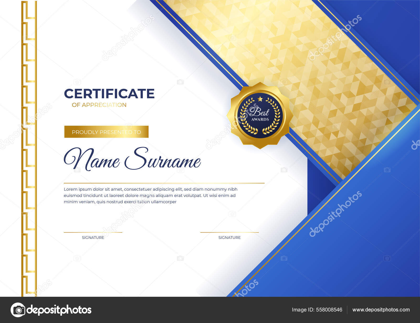 Certificate Design Template Background