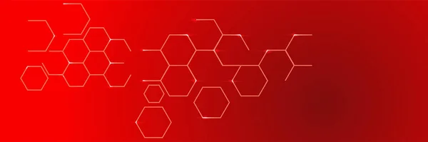 Abstract Red Futuristic Technology Network Science Tech Banner ...