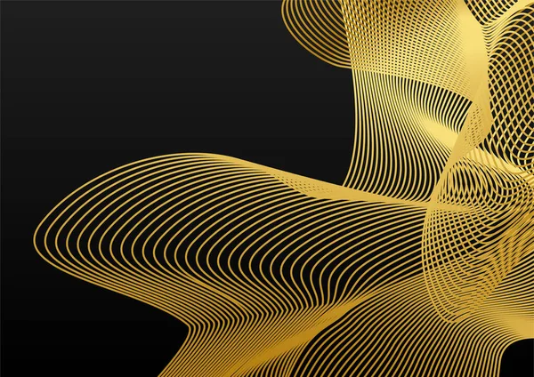 Gold Lines Black Background Stock Vector by ©salmanalfa 520941726