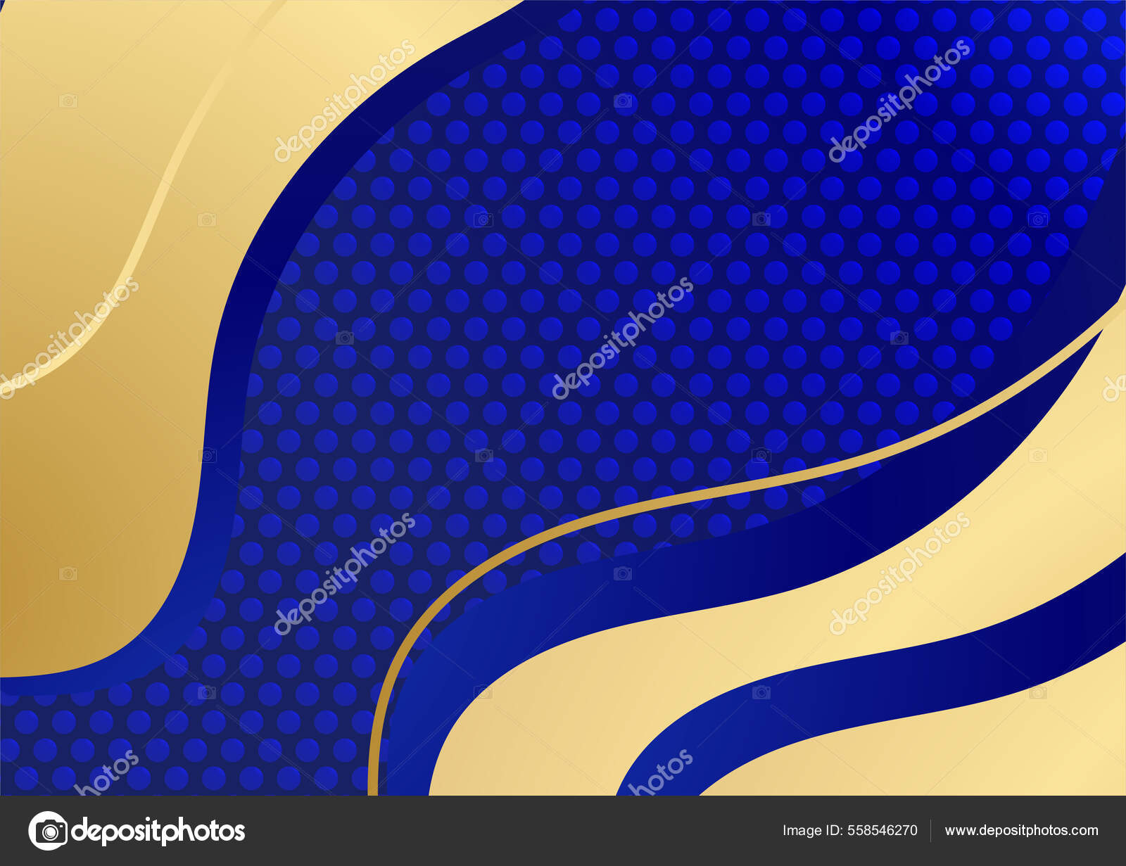 Luxury Abstract Golden Blue Cover Design Background Stock Vector by ...