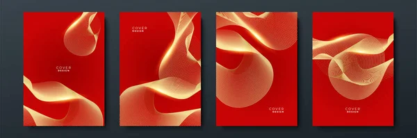 Luxury Abstract Red Gold Cover Design Background Stock Vector by ...