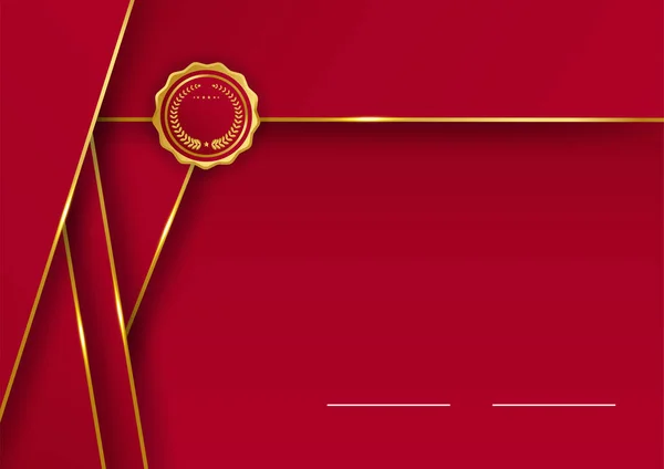 Simple Abstract Red Gold White Background Business Presentation Design ...