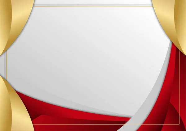 Simple Abstract Red Gold White Background Business Presentation Design ...