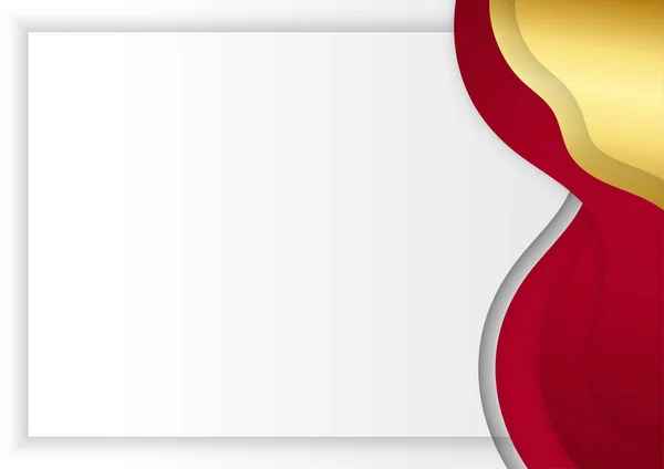 Simple Abstract Red Gold White Background Business Presentation Design ...