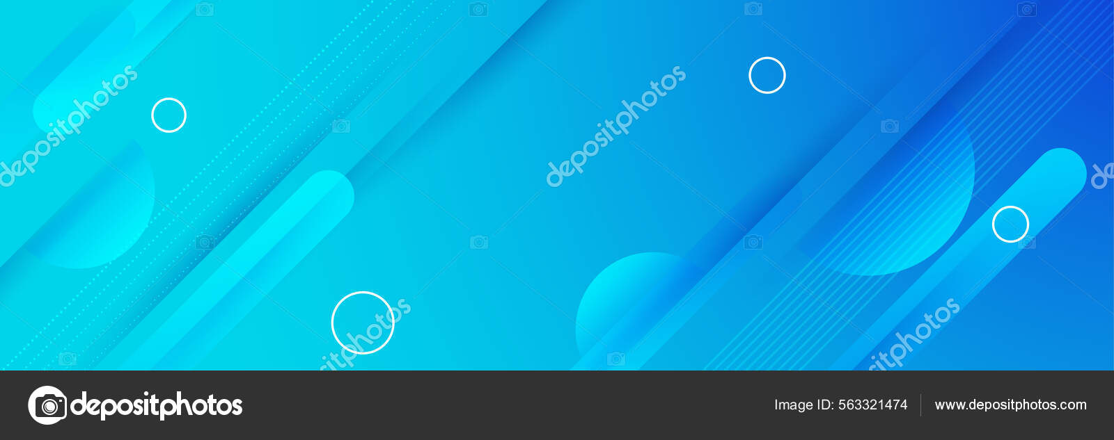 Modern Blue Abstract Background Banner Modern Geometric Fluid Blue ...