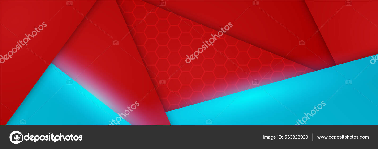 Moderno Gradiente Forma Rojo Azul Abstracto Banner Diseño Fondo Vector ...