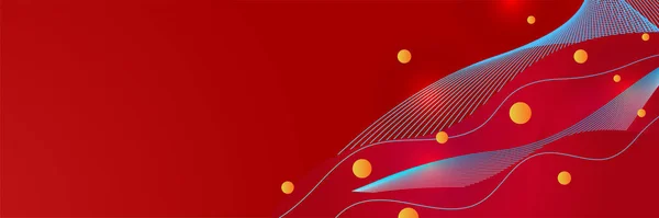 Abstract Red Futuristic Technology Network Science Tech Banner ...