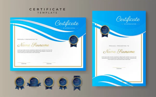 Water Certificate Templates Double Version Certificate Template