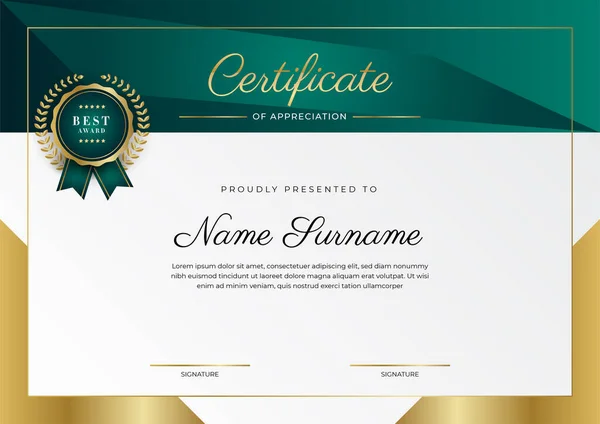 100,000 Certificate background green Vector Images | Depositphotos