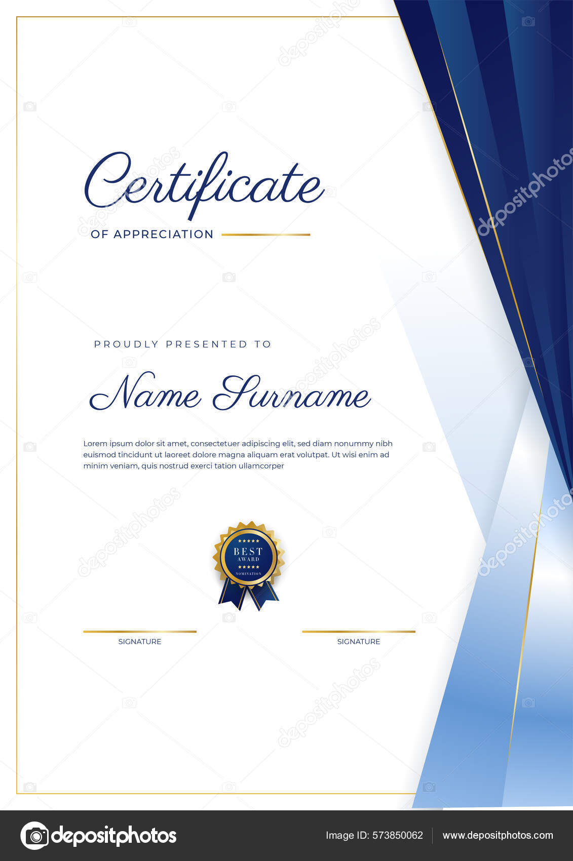Nomination Certificate Template