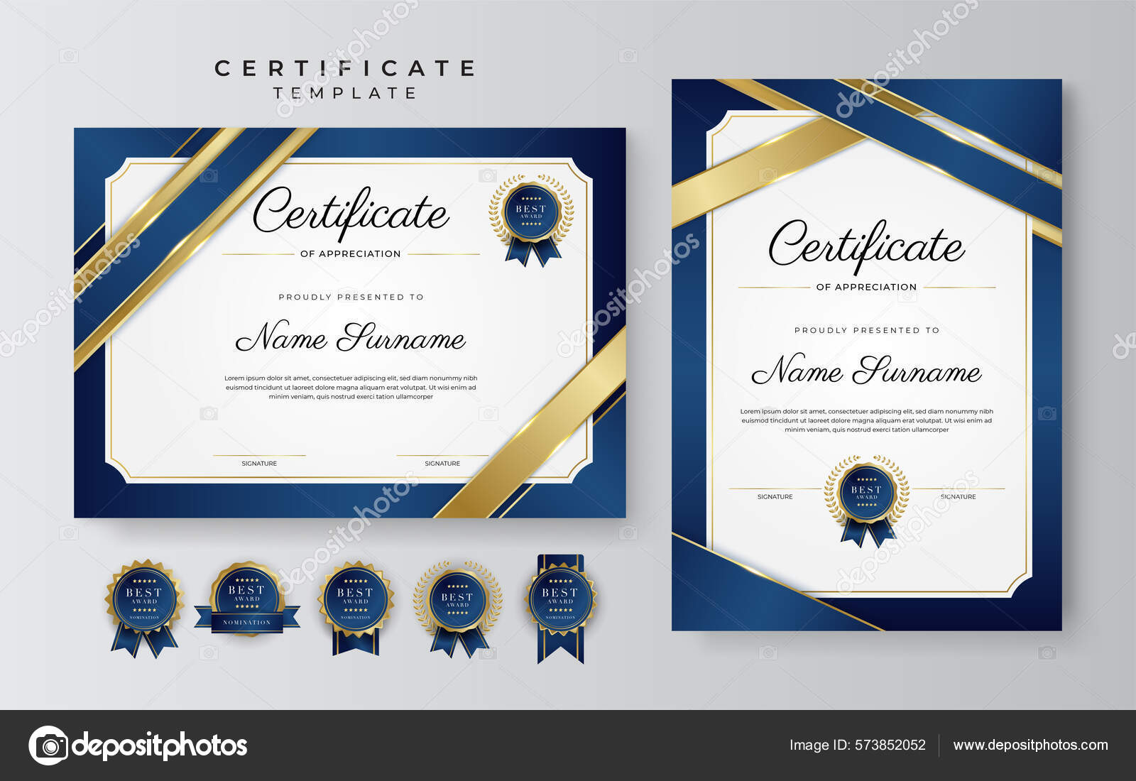 Plantilla De Certificado De Premio De Graduación Plantilla De