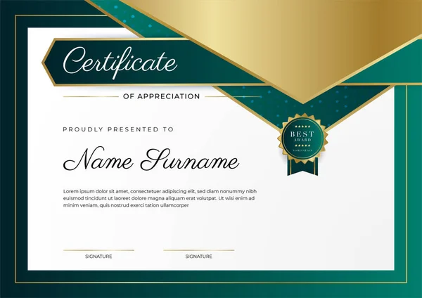 100,000 Certificate background green Vector Images | Depositphotos