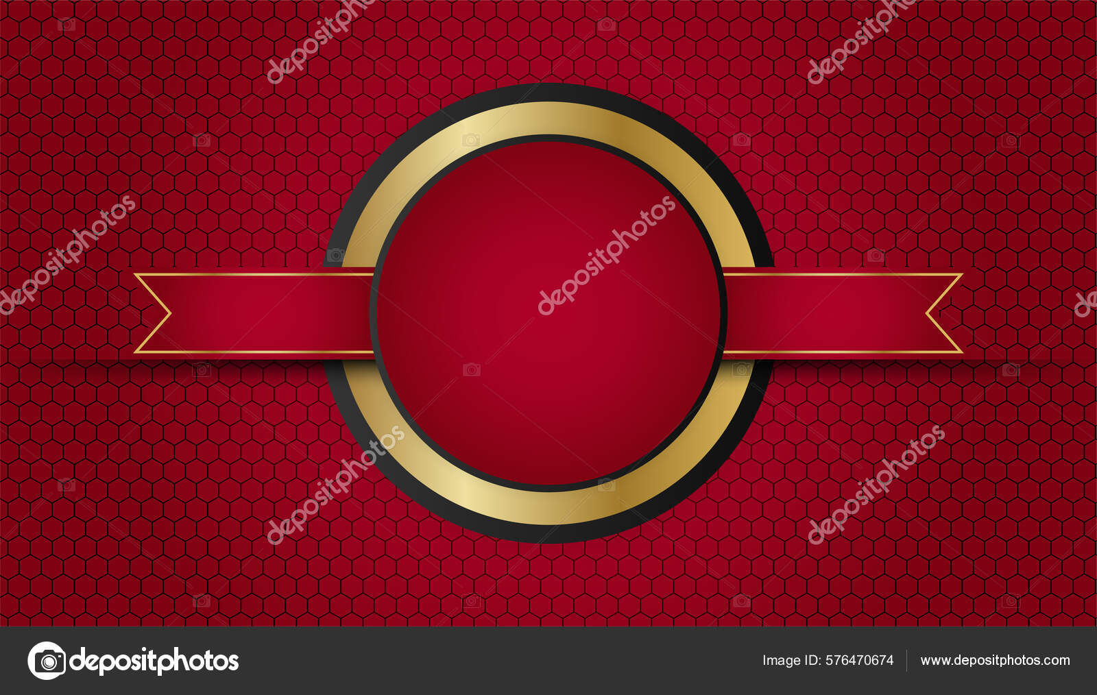 Gold And Red Background Design
