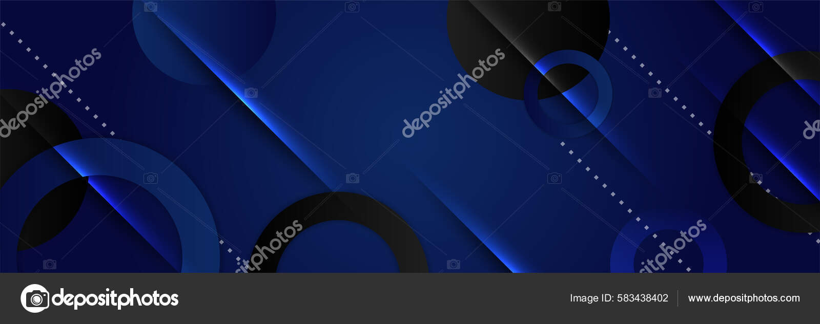 Modern Abstract Dark Blue Banner Background Vector Illustration ...