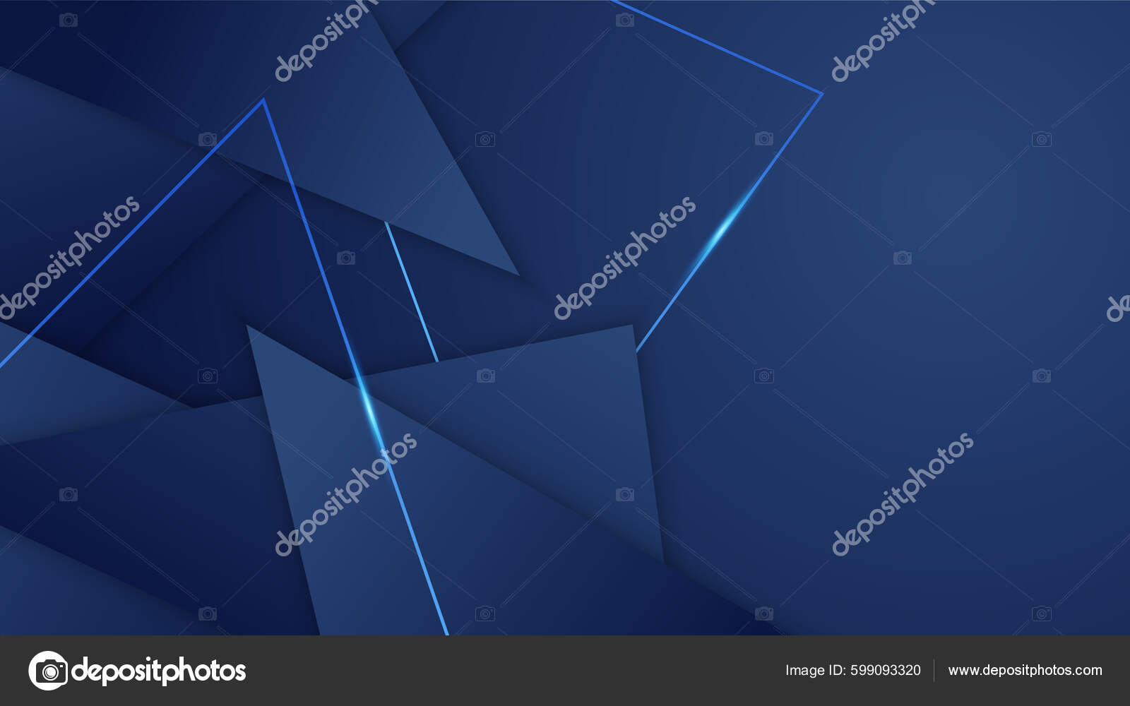 Dark Blue Abstract Background Geometry Shine Layer Element Vector Presentation Stock Vector by ...