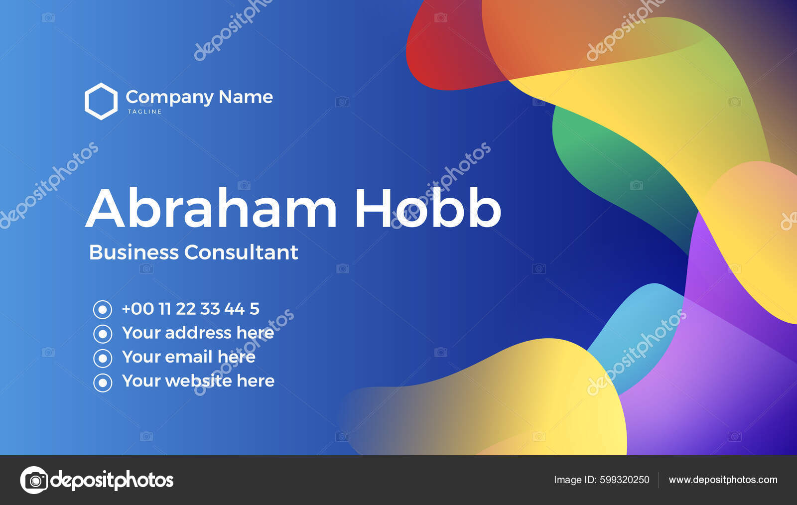 Colorful Business Card Background Background Presentation Design Banner ...