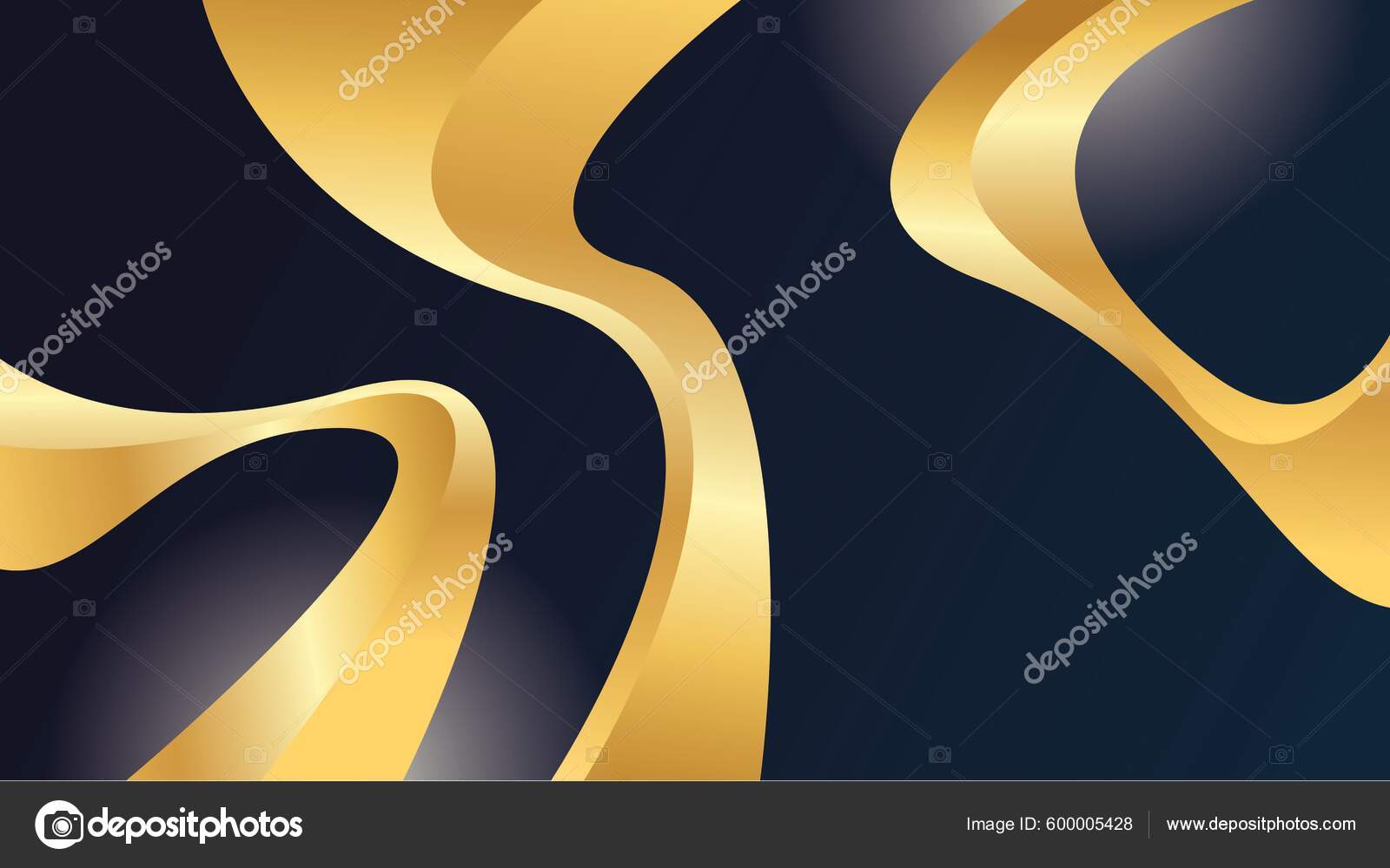 Abstract Black Gold Waved Shapes Background Stock Vector by ©salmanalfa ...