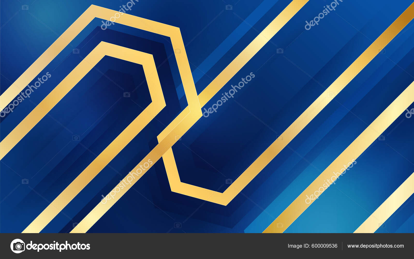 Fundo Abstrato Azul Dourado