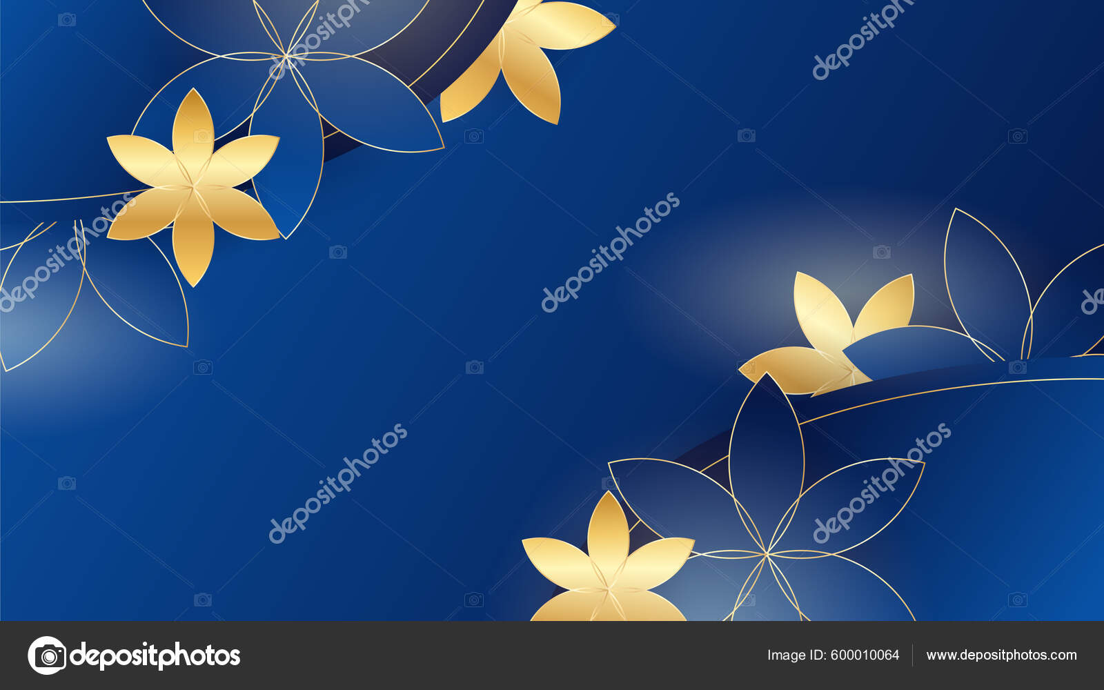 Fondo Abstracto Lujo Azul Oro Vector de stock #600010064 de ©salmanalfa