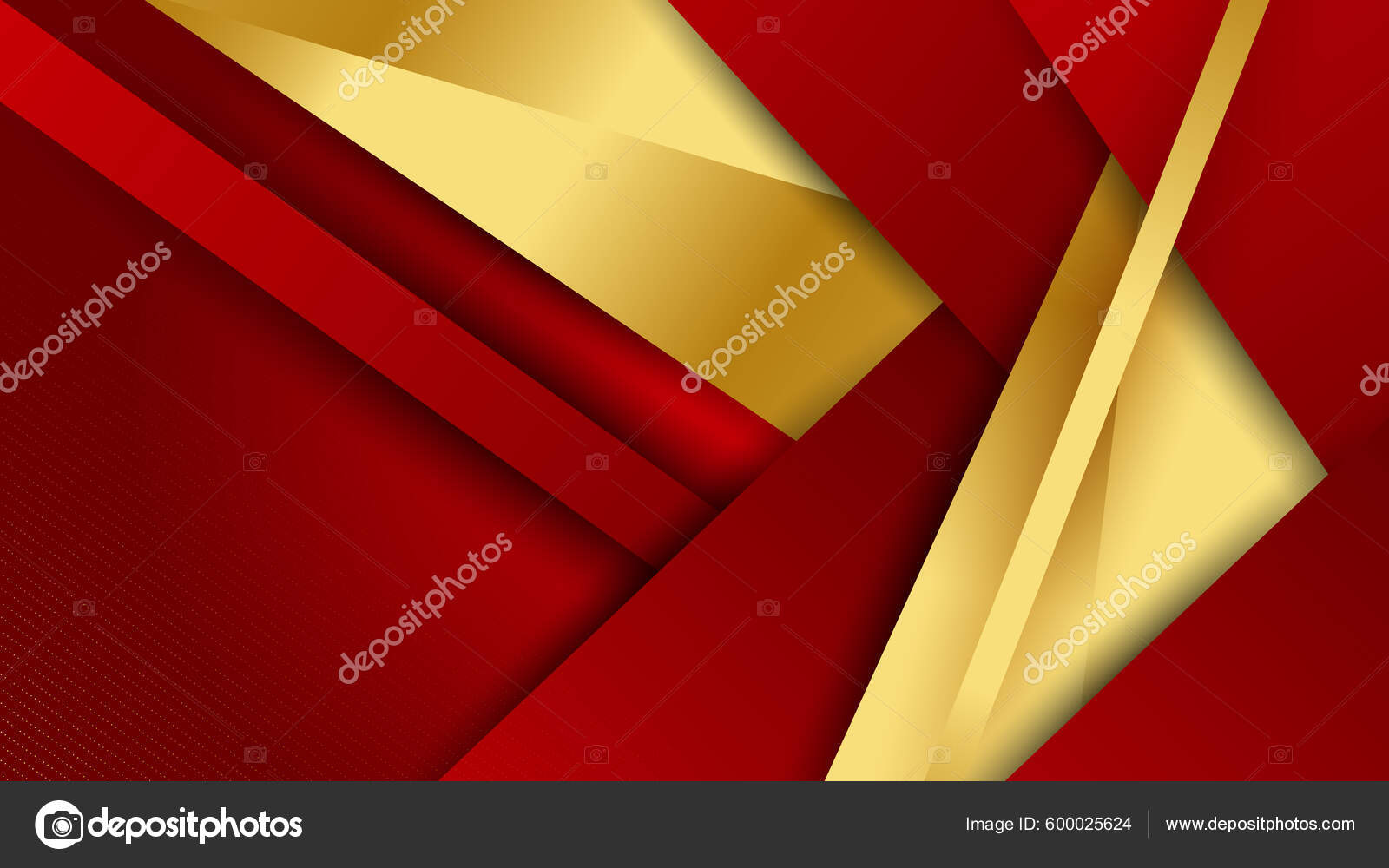 Elegant Red And Gold Background