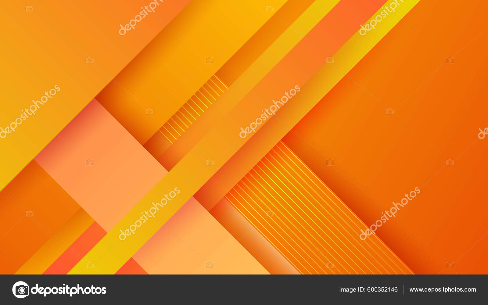 Abstract Orange Yellow Banner Background Vector de stock por ...