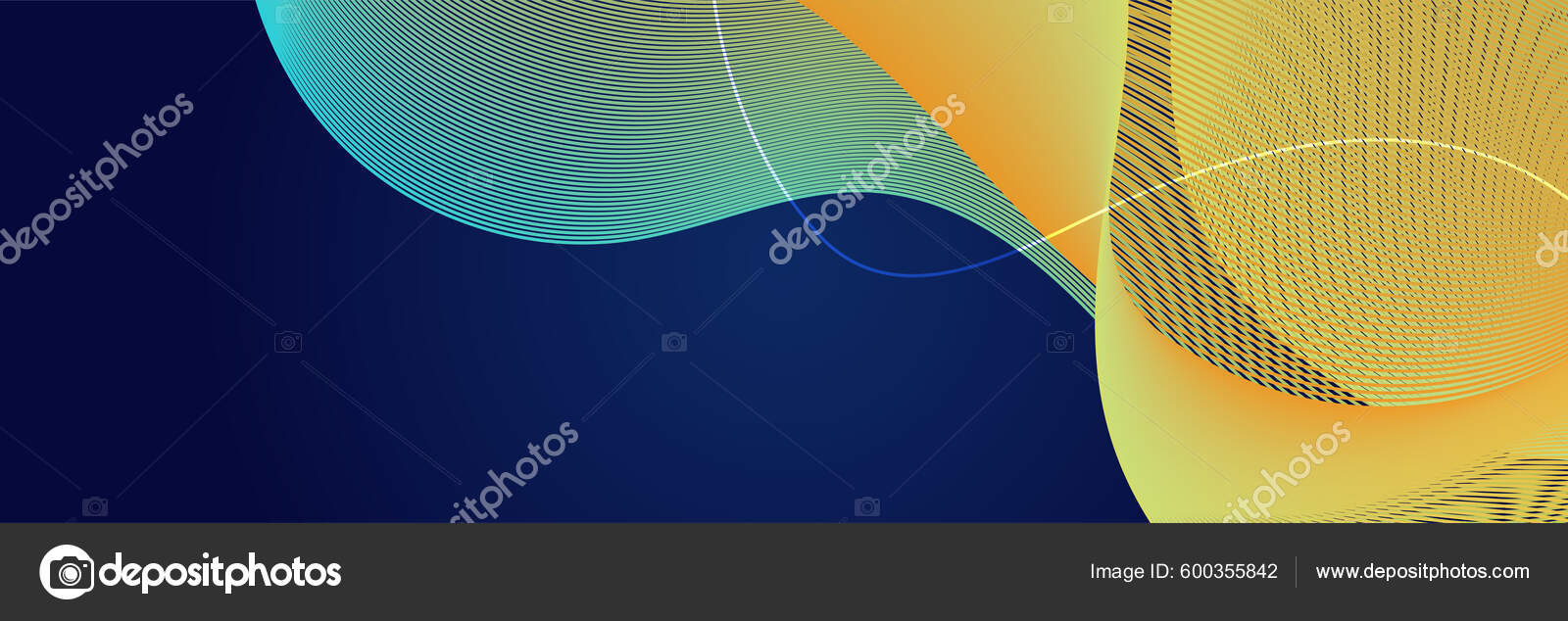 Abstract Blue Wave Flowing Banner Background Design Vector Illustration ...