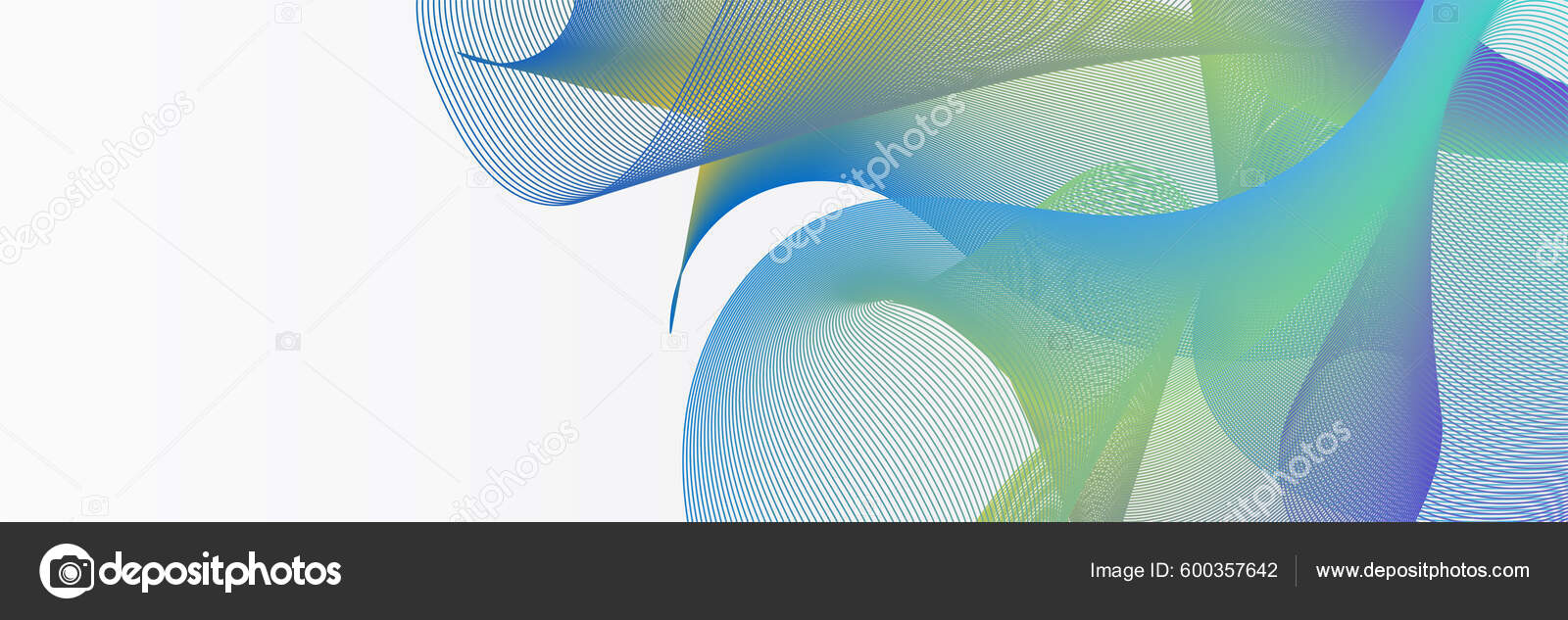 Abstract Blue Green Purple Wave Flowing Banner Background Design Vector ...