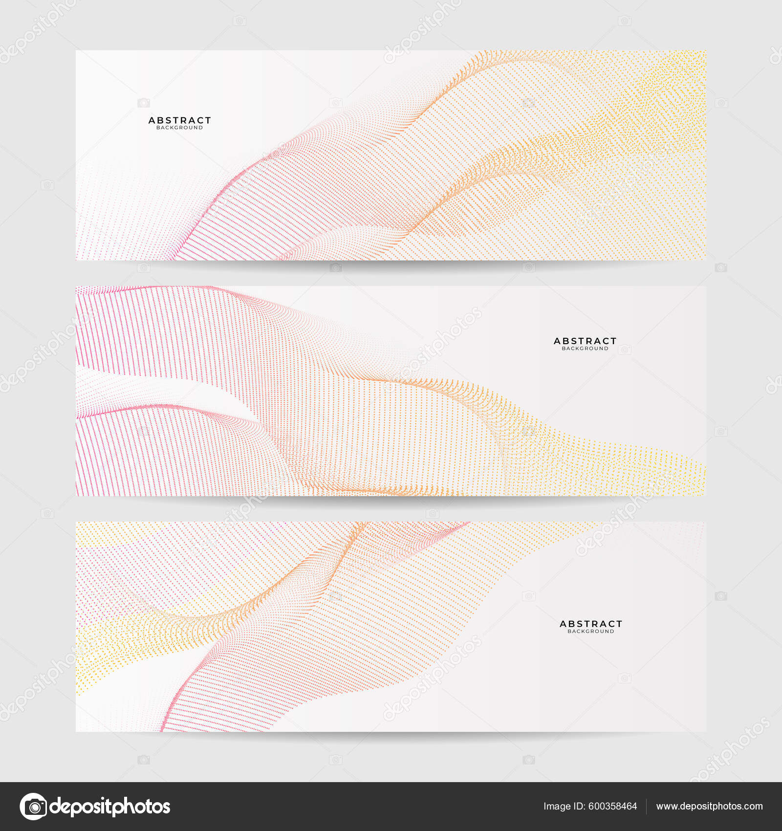 Set Abstract Wave Curve Lines Banner Background Design Vector ...