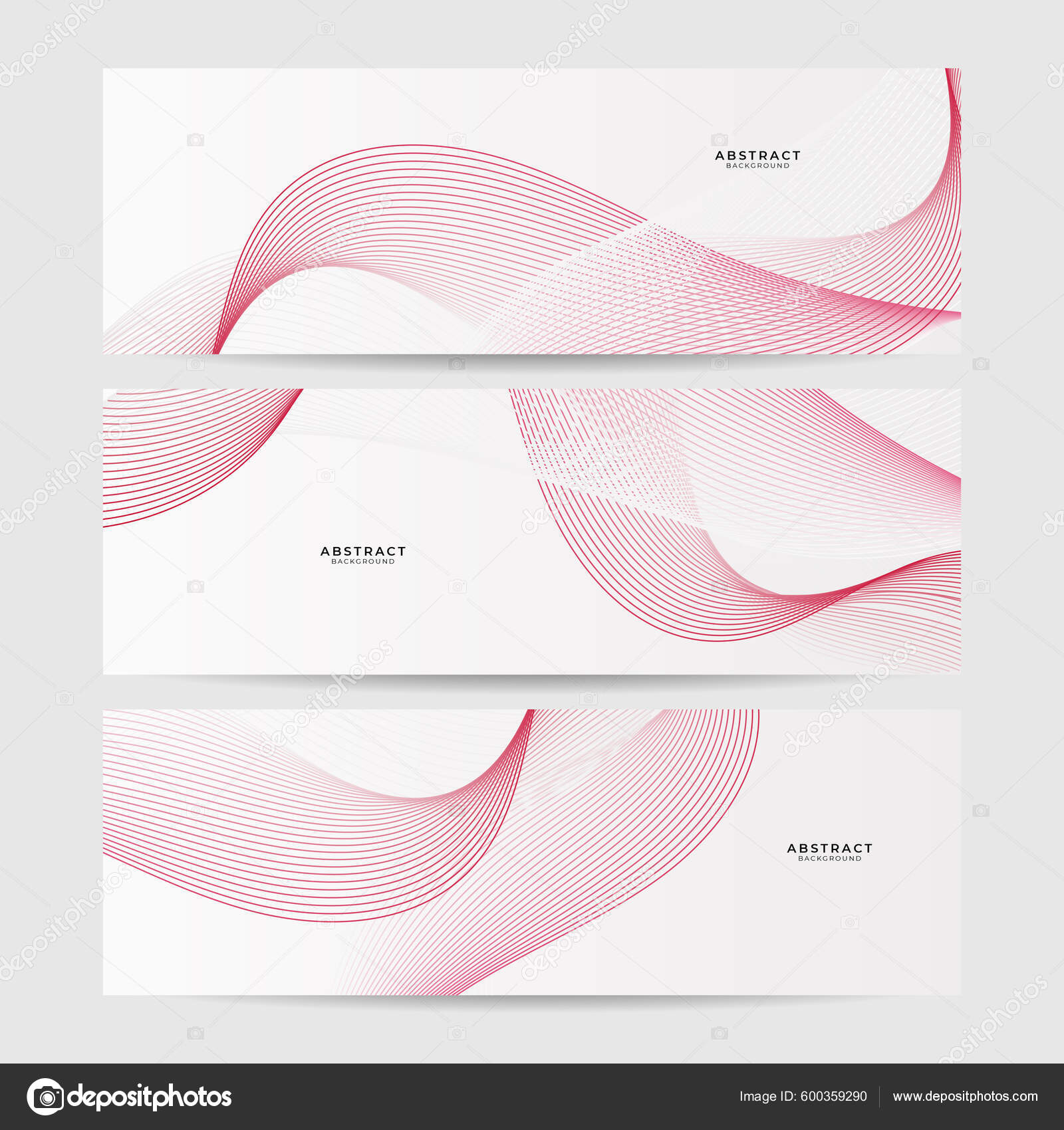 Set Abstract Wave Curve Lines Banner Background Design Vector ...