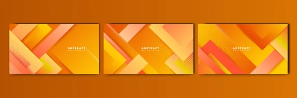 Set Abstract Orange Yellow Banner Background Stock Vector by ...