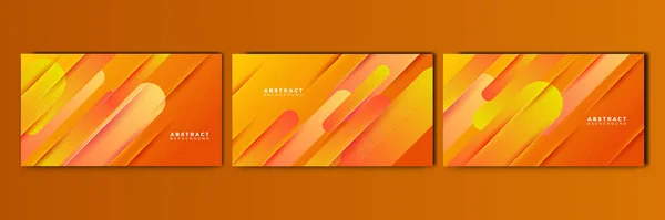 Set Abstract Orange Yellow Banner Background Stock Vector by ...